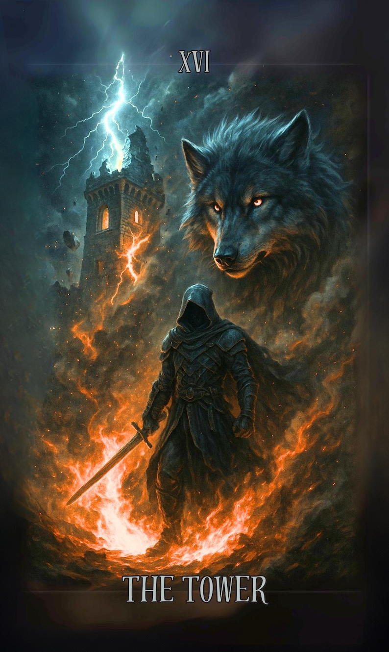 Whisper of Wolves Tarot Deck, Mystical Moonlight Fantasy Cards - Etsy