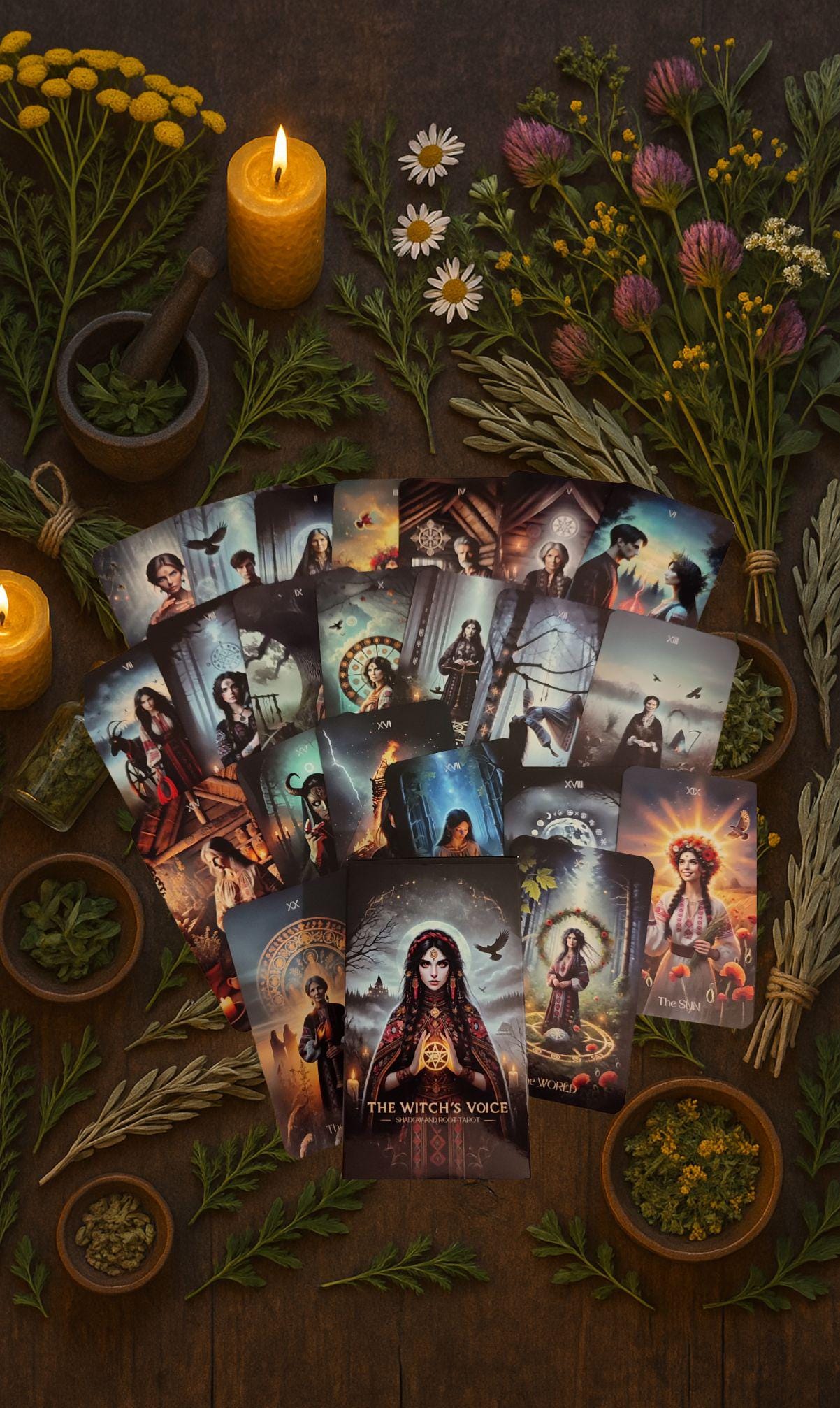 The Witch's Voice: Shadow and Root Tarot Deck—slavic Witchcraft ...