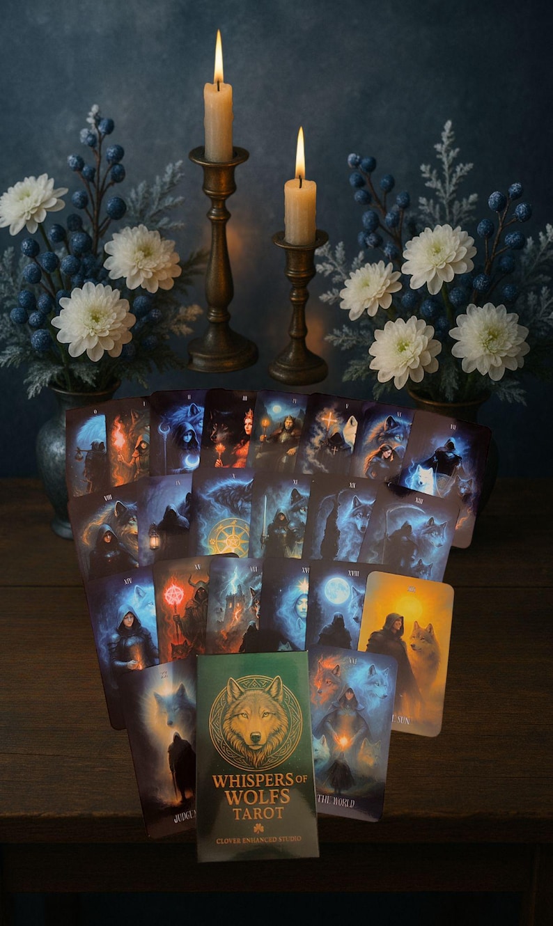 Whisper of Wolves Tarot Deck | Mystical Moonlight Fantasy Cards - Etsy