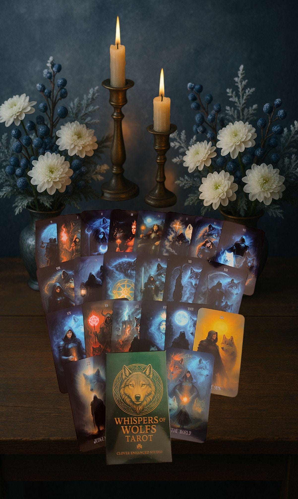 Whisper of Wolves Tarot Deck | Mystical Moonlight Fantasy Cards - Etsy