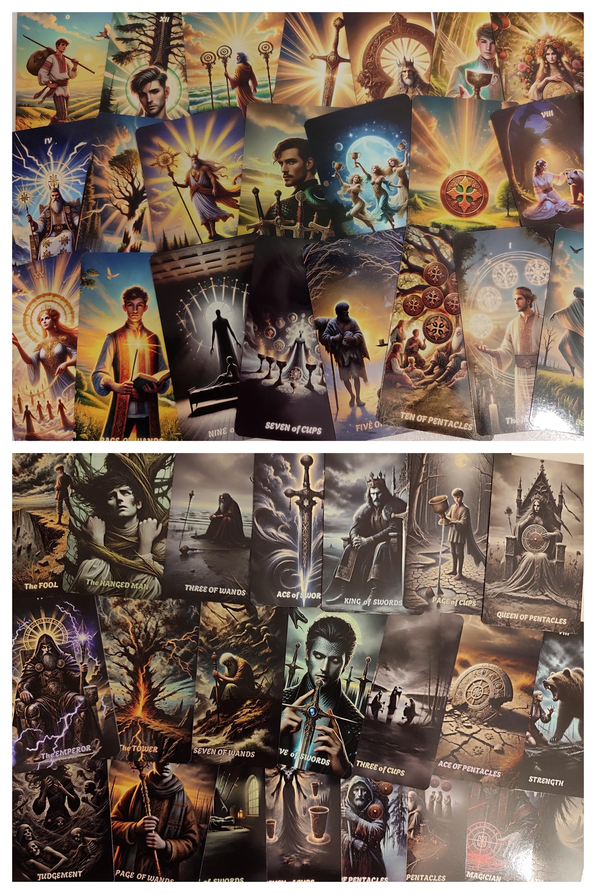 Two Sides of Fate Tarot Deck: Slavic Mythology, Shadow & Light ...