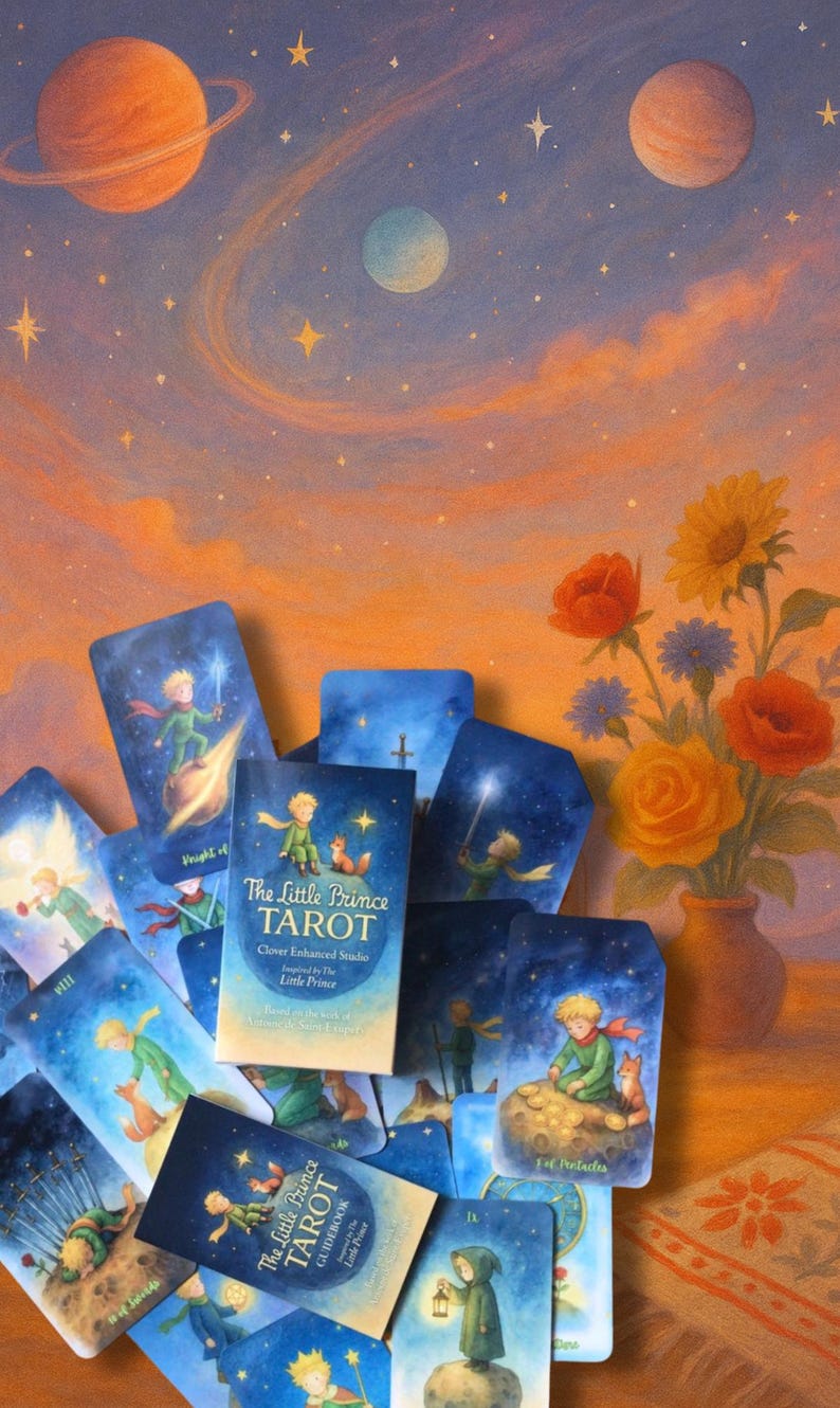 Little Prince-inspired Tarot Deck: Illustrated Cards With Guidebook - Etsy
