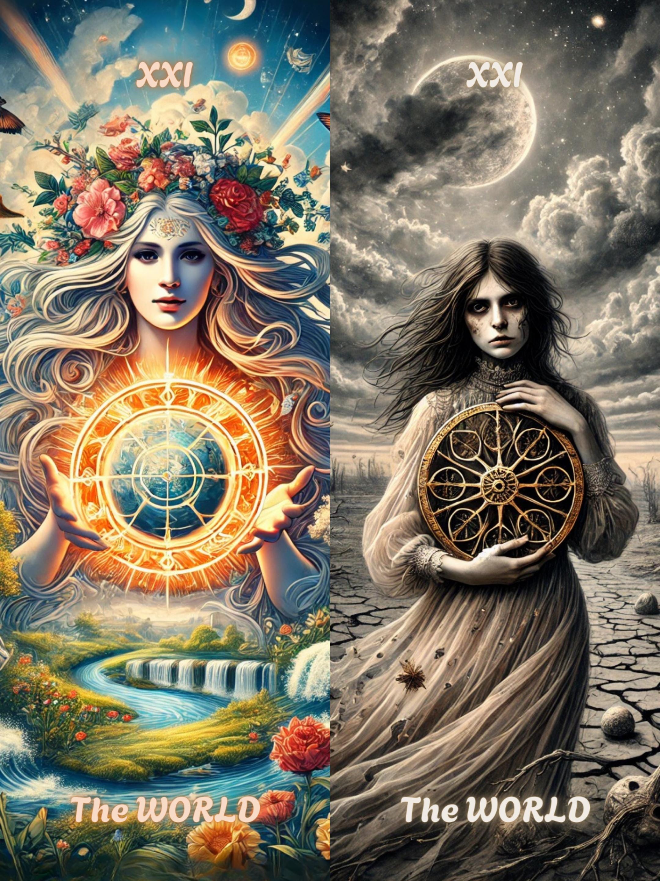 Two Sides of Fate Tarot Deck: Slavic Mythology, Shadow & Light ...