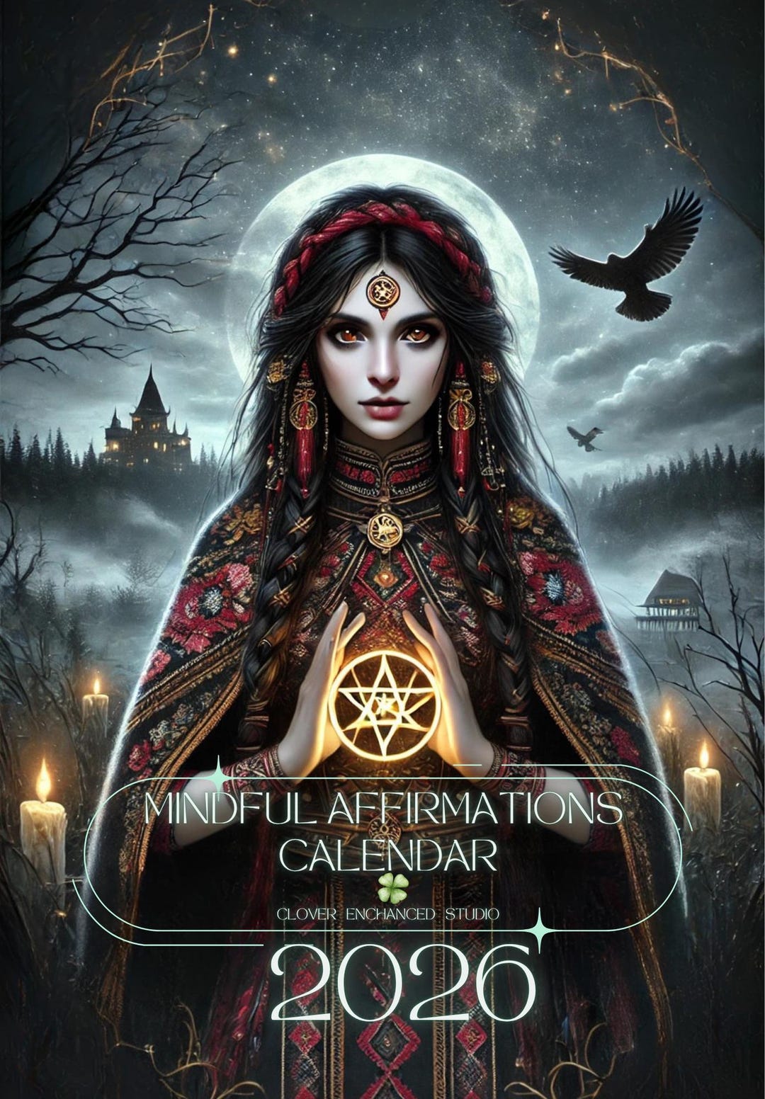 2026 Witches Voice Tarot Calendar – 12-month Affirmation Wall Calendar ...