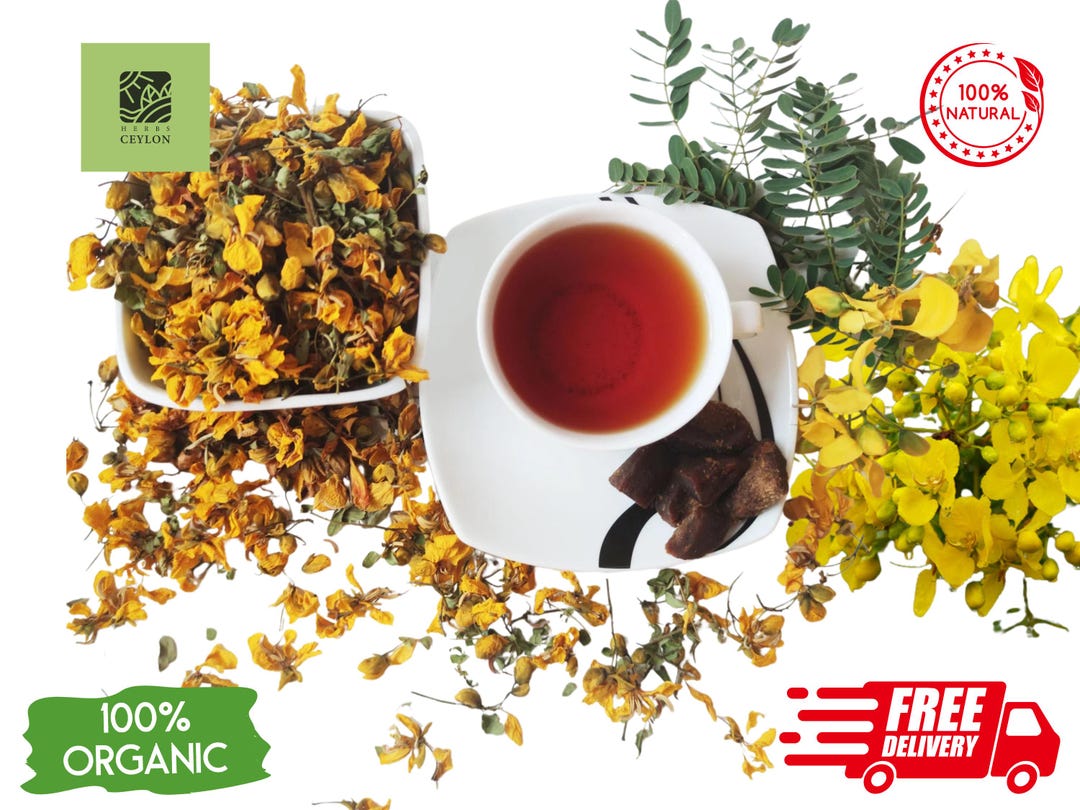 Ceylon Ranawara Flower Tea | Dried Organic Cassia Auriculata Naatiral ...