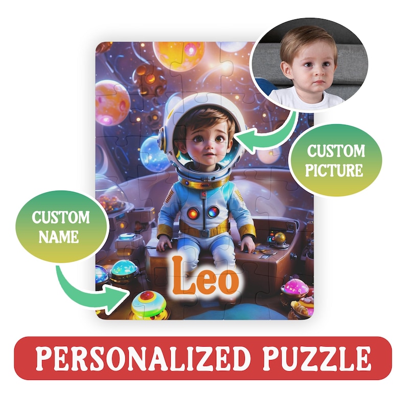 Personalized Kids Puzzle, 30-piece Customized Name/picture Jigsaw ...