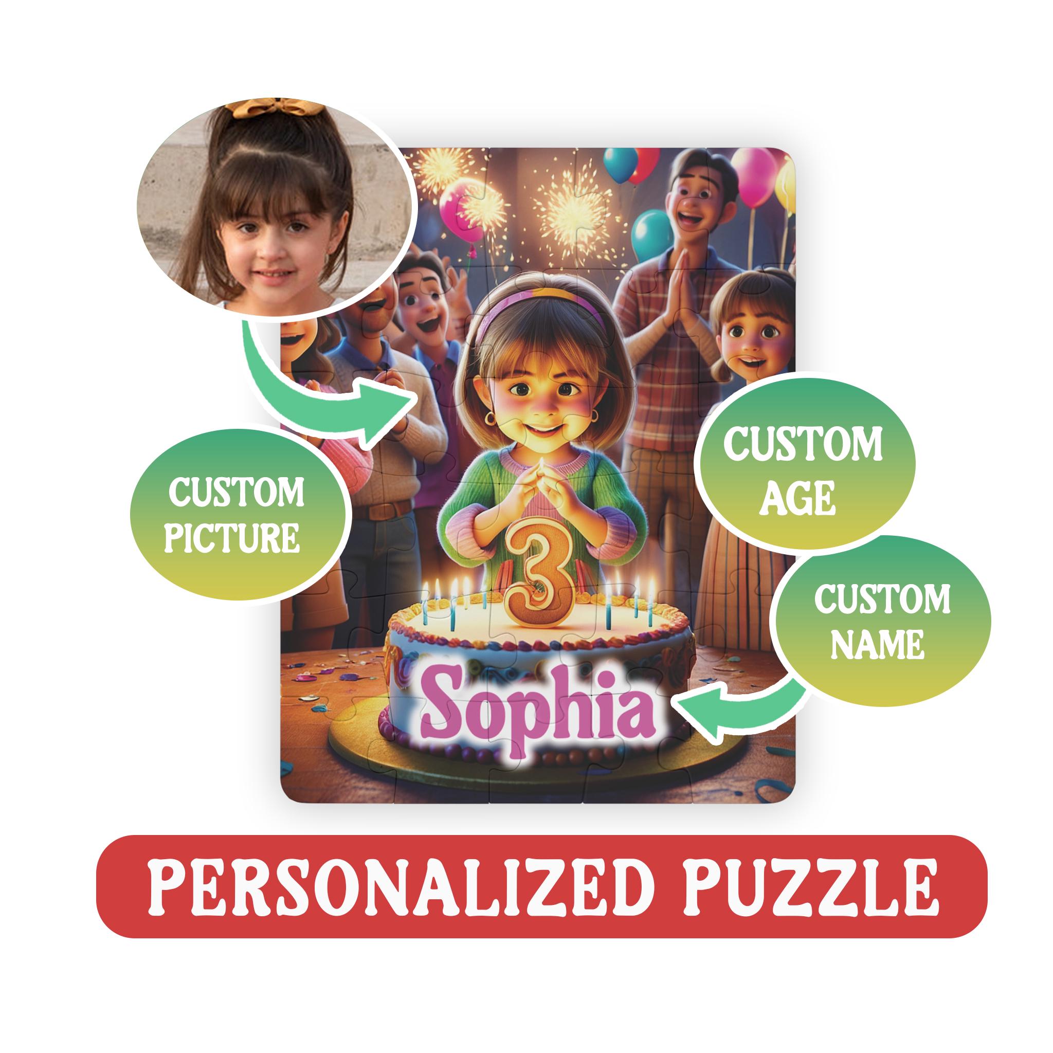 Personalized Kids Puzzle, 30-piece Customized Name/picture Jigsaw ...