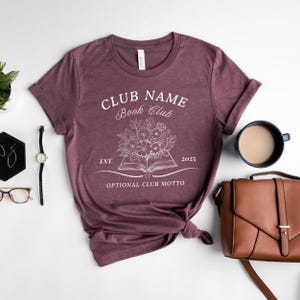 Personalized Book Club Shirts Custom Bookish Shirt Personal Gift for ...
