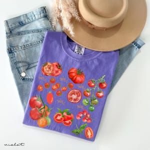 Comfort Colors® Tomato Shirt, Fruit Shirt, Botanical Shirt, Cottagecore ...