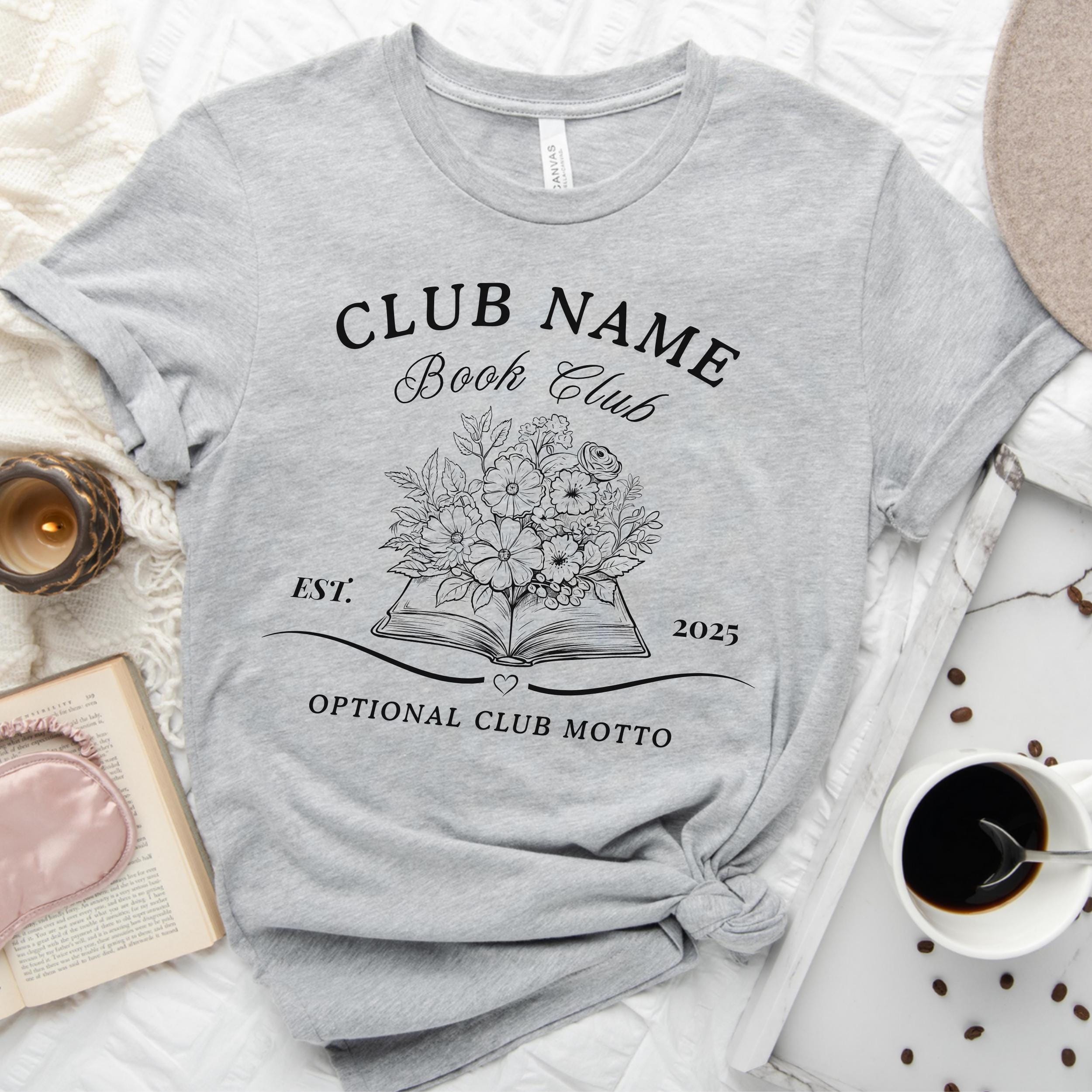Personalized Book Club Shirts Custom Bookish Shirt Personal Gift for ...