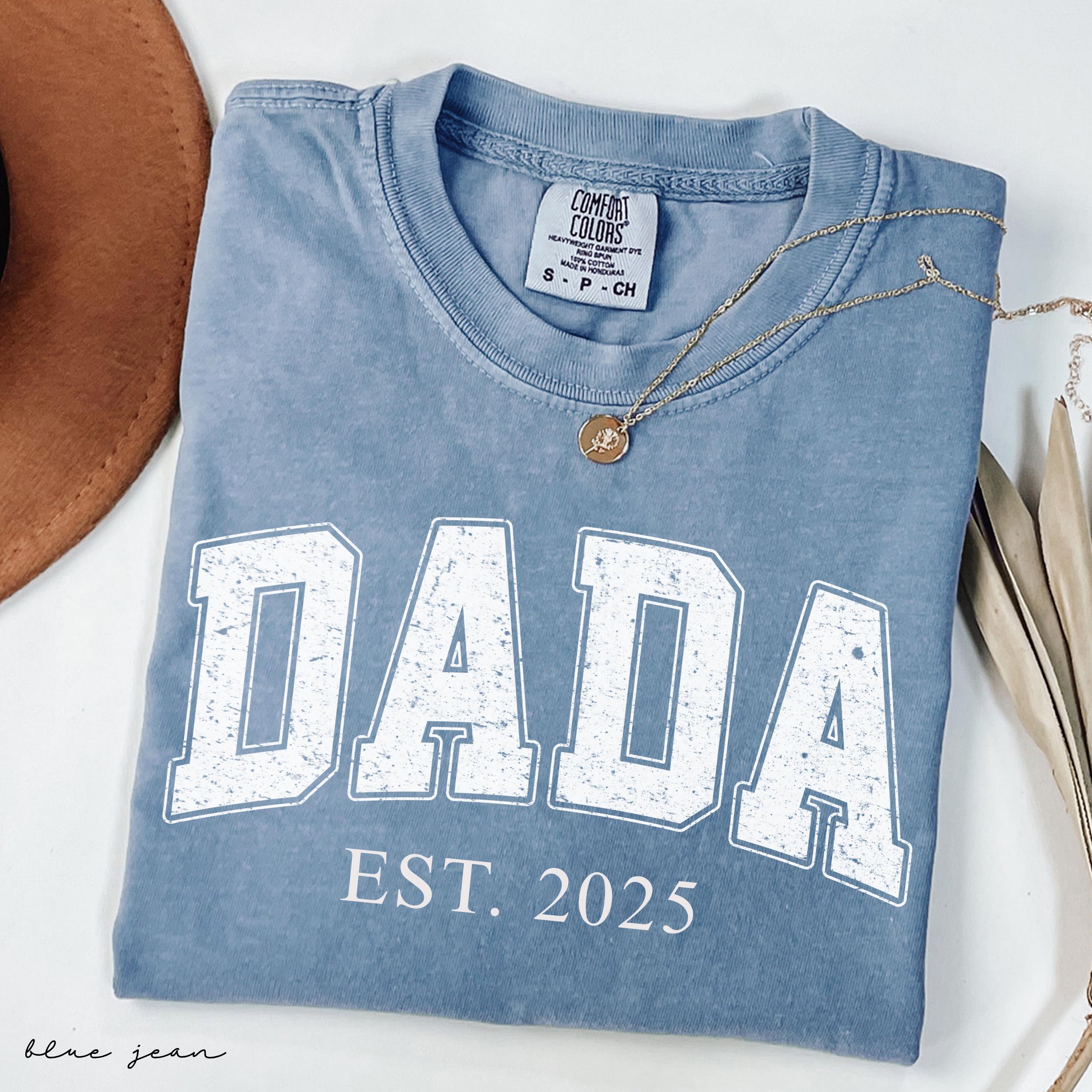 Comfort Colors® Custom Dada Shirt, Retro Dad Shirt, New Dad to Be ...