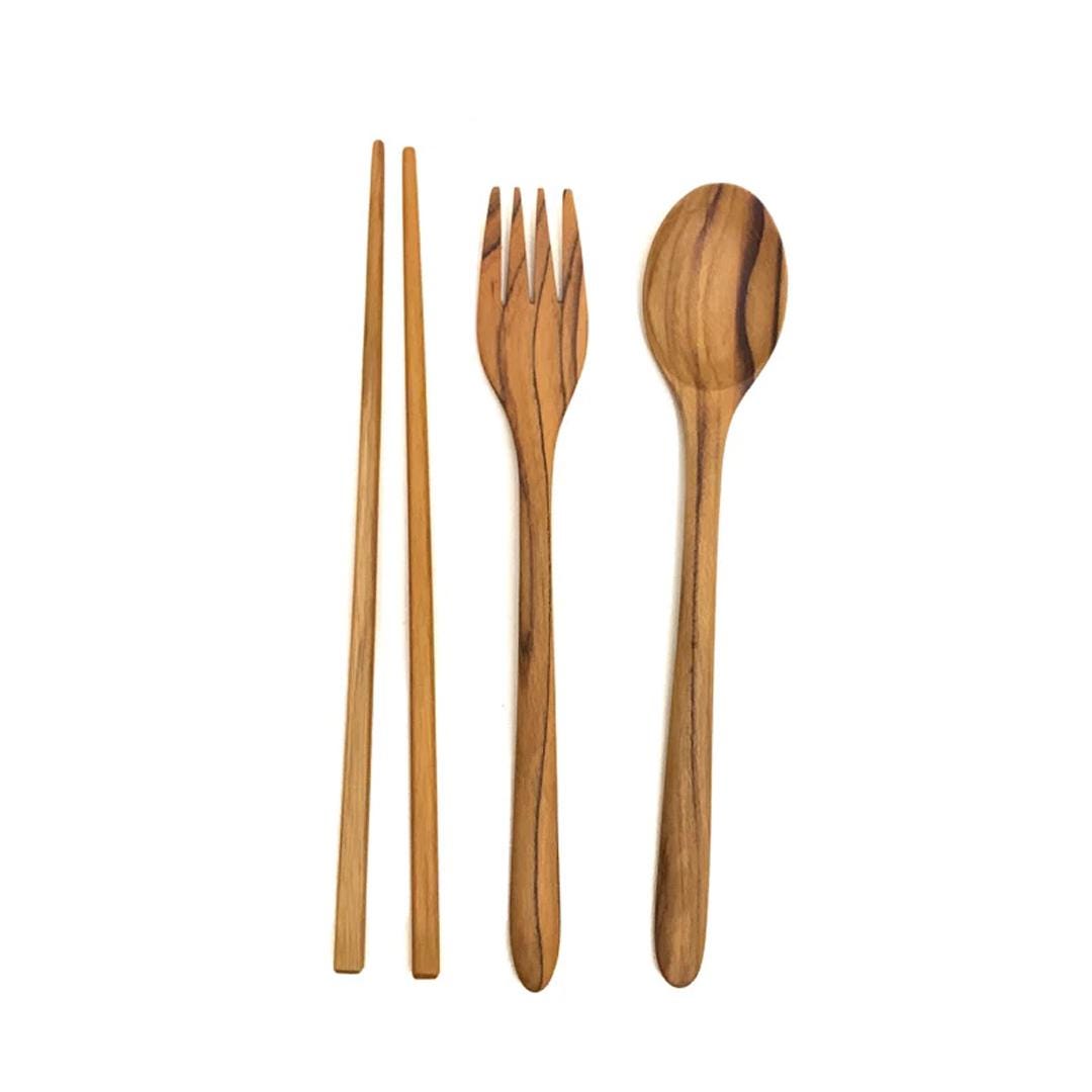 Teak Wood Cutlery Set – Elegant and Eco-friendly Dining Utensils - Etsy