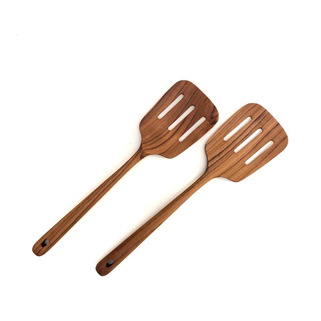 4-piece Teak Wood Spatula Set – Durable and Eco-friendly Cooking ...