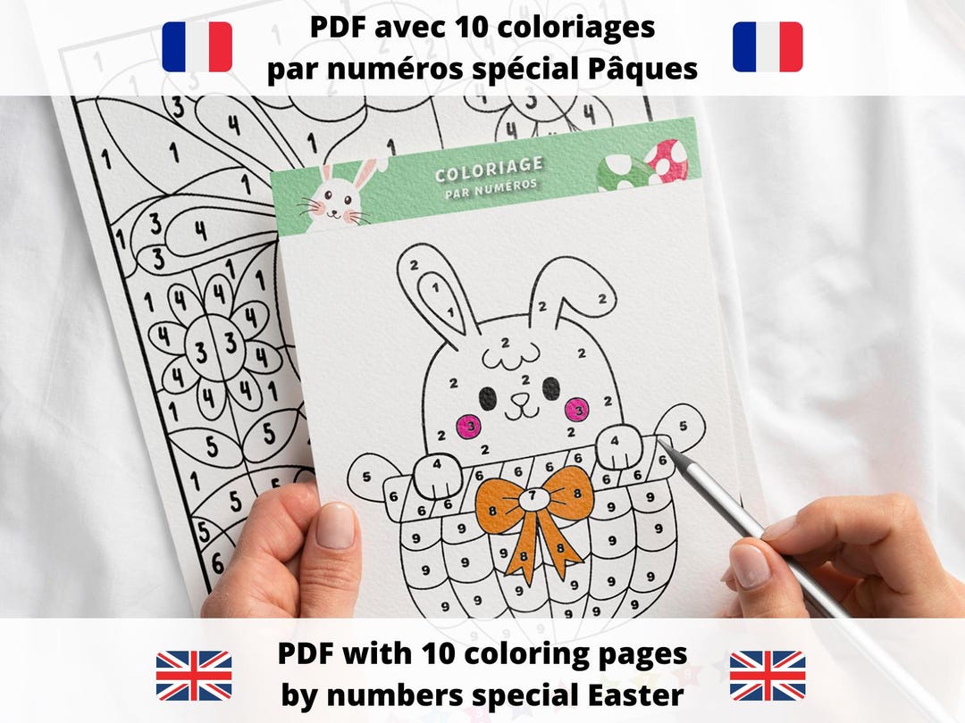 10 Easter Coloring by Number Pages | Montessori Activity Packs in ...