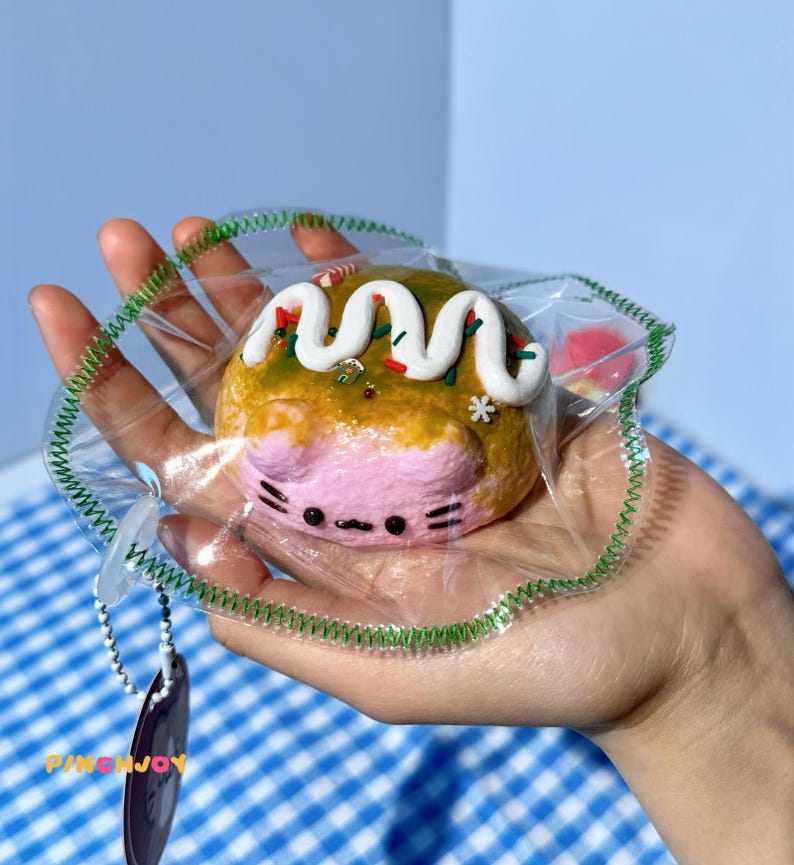 Cute Cat Bread Squeeze Toy - Soft Food-grade Silicone Stress Relief ...