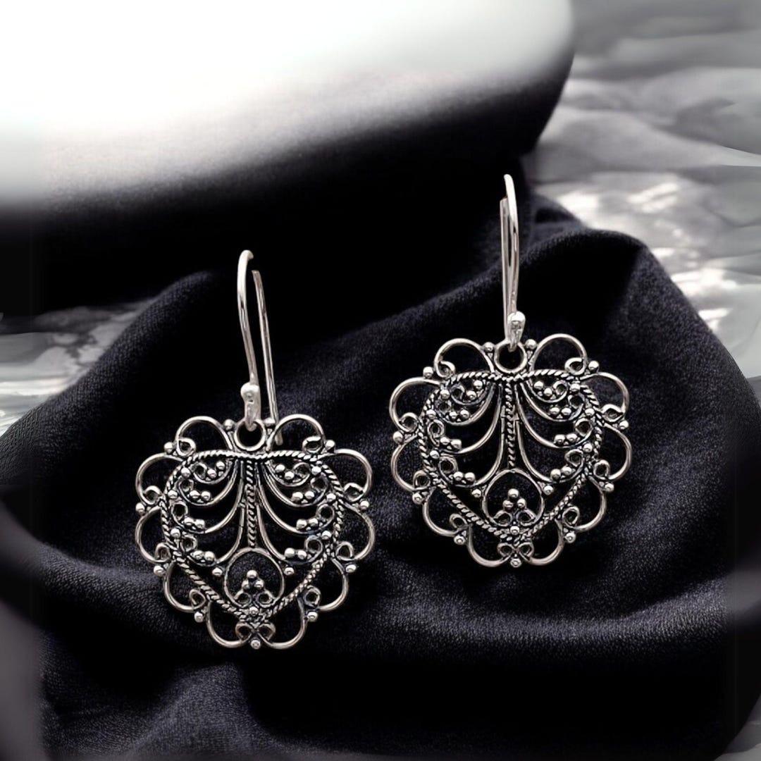 Gothic Heart Hoops Goth Hoop Earrings Hoop Earrings Gothic Jewelry ...
