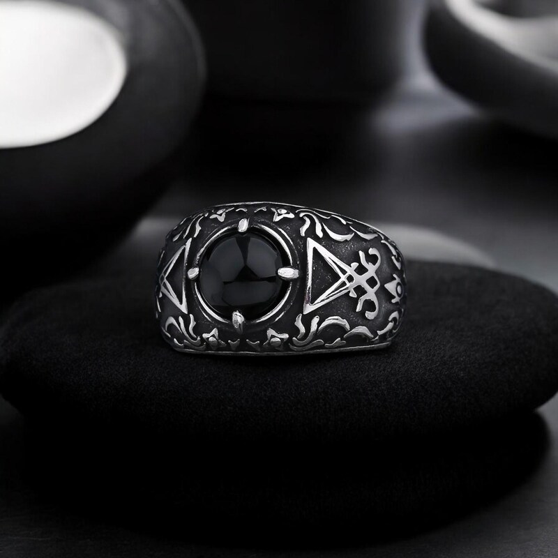 Satanic Rings for Men - Etsy