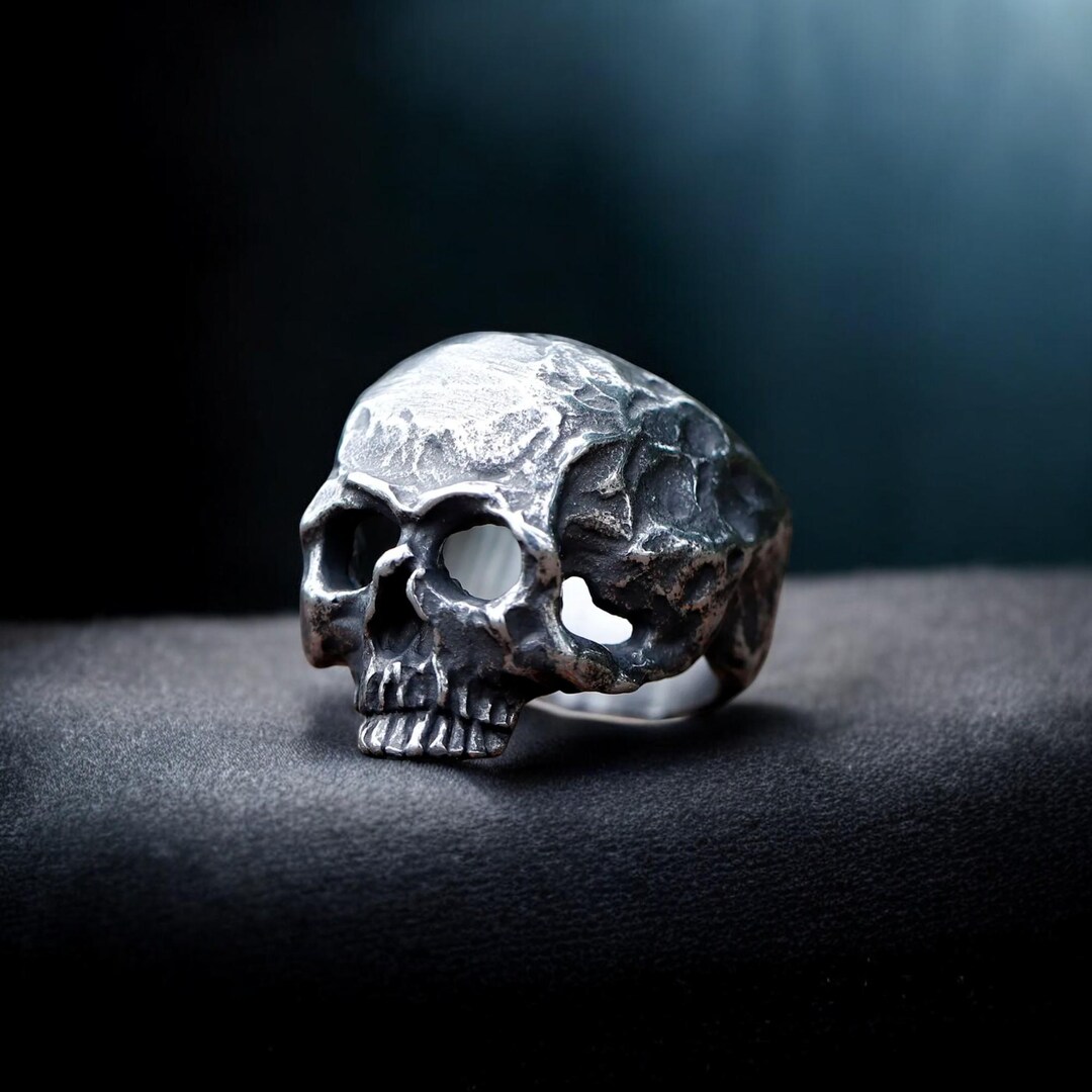 Gothic Half Skull Ring | Dark Souls Fantasy Lich Ring | Stainless Steel ...