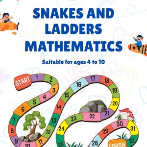 Printable Snakes and Ladders Math Game: Addition & Subtraction for Kids ...
