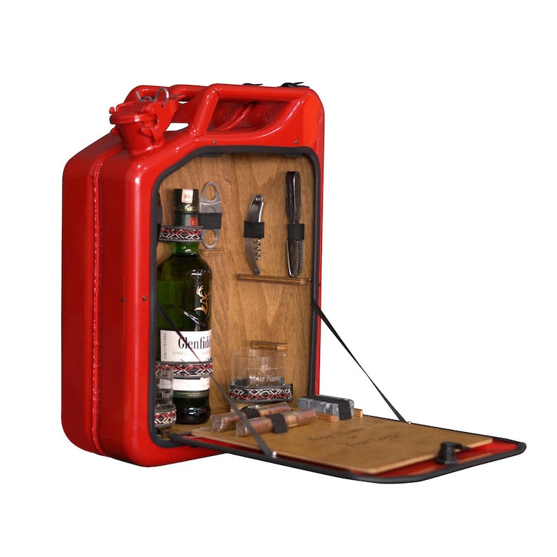 Luxury Whiskey & Cigar Mini Bar, Personalizable Gift, Portable Fuel Bar ...