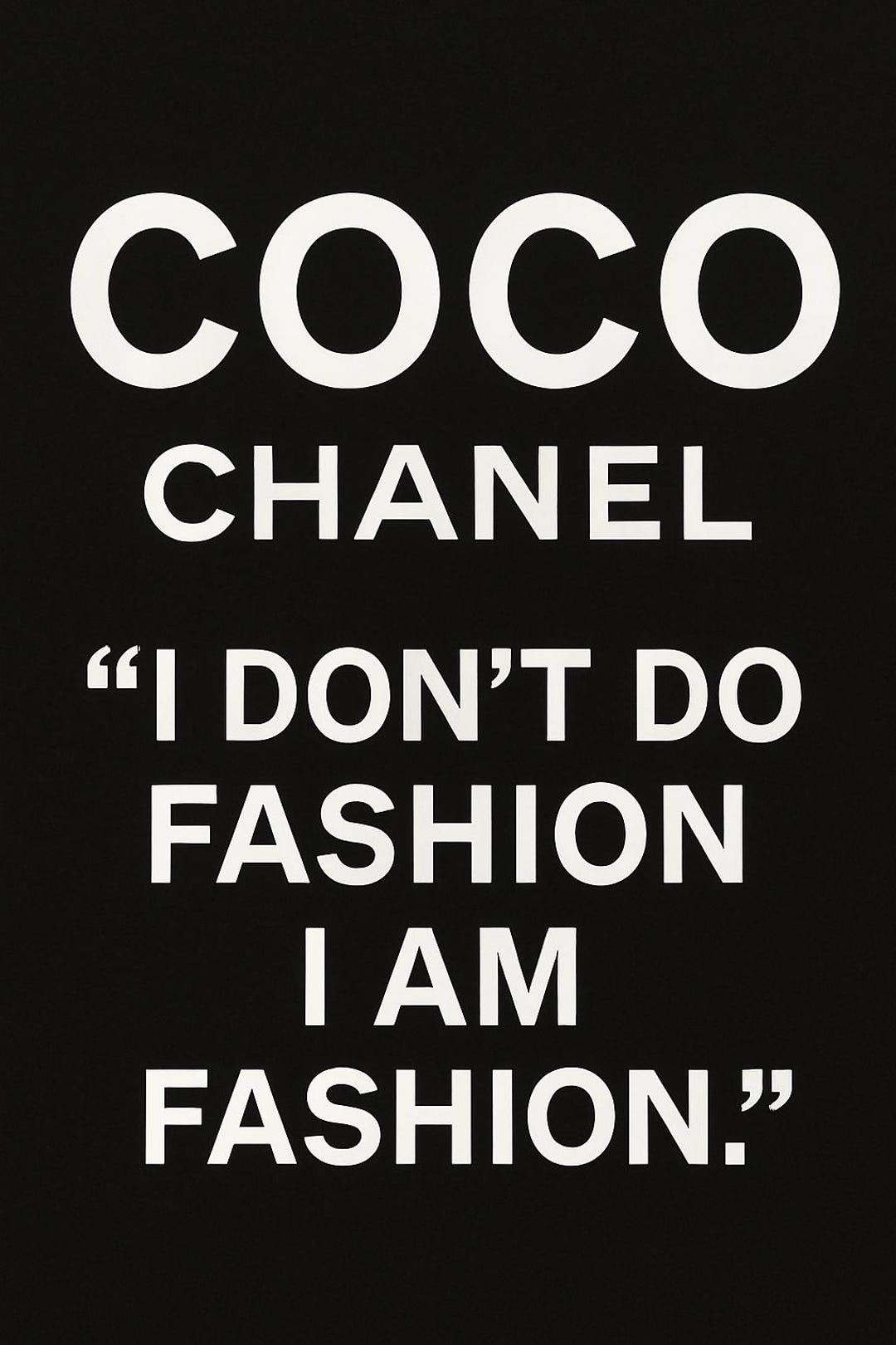 Coco Chanel Quote Poster - Etsy
