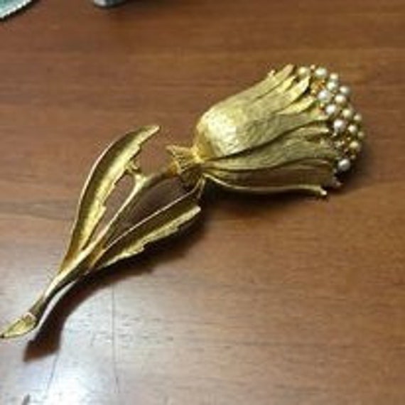 Stunning Calla Lily Brooch, French Floral Brooch, Bar… - Gem
