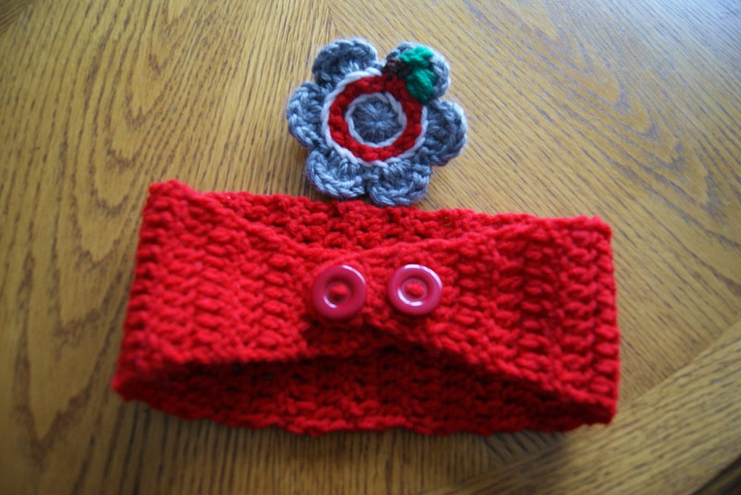 SOLD, Adjustable Ohio State Headband With Detachable Embroidery OSU ...