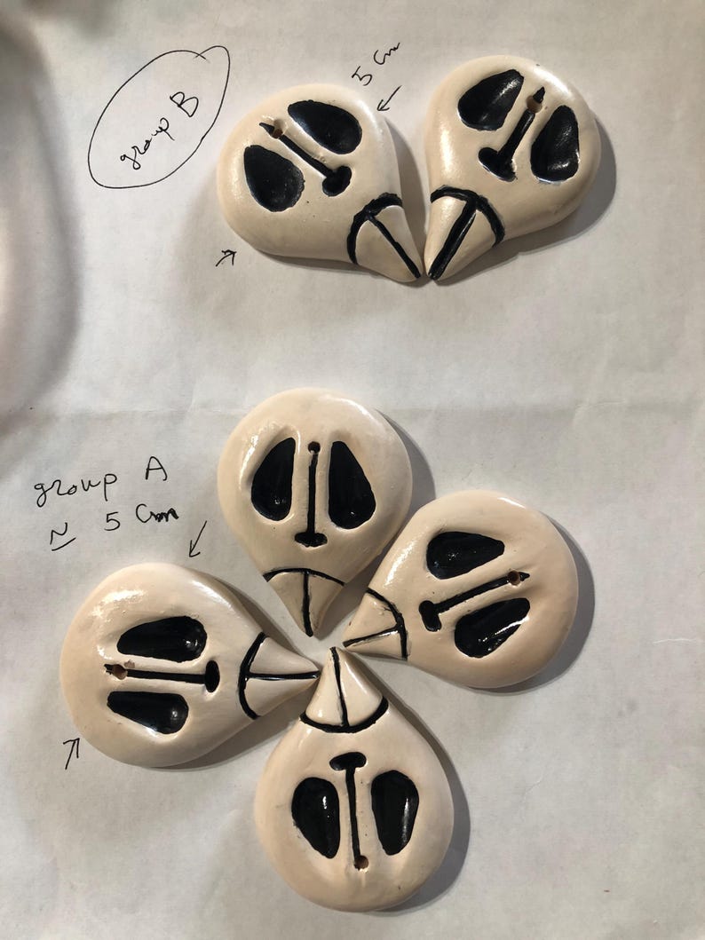 SOLD, Hand Sculpted Bird Skulls, Spikes, and O-ring for Cosplay ...