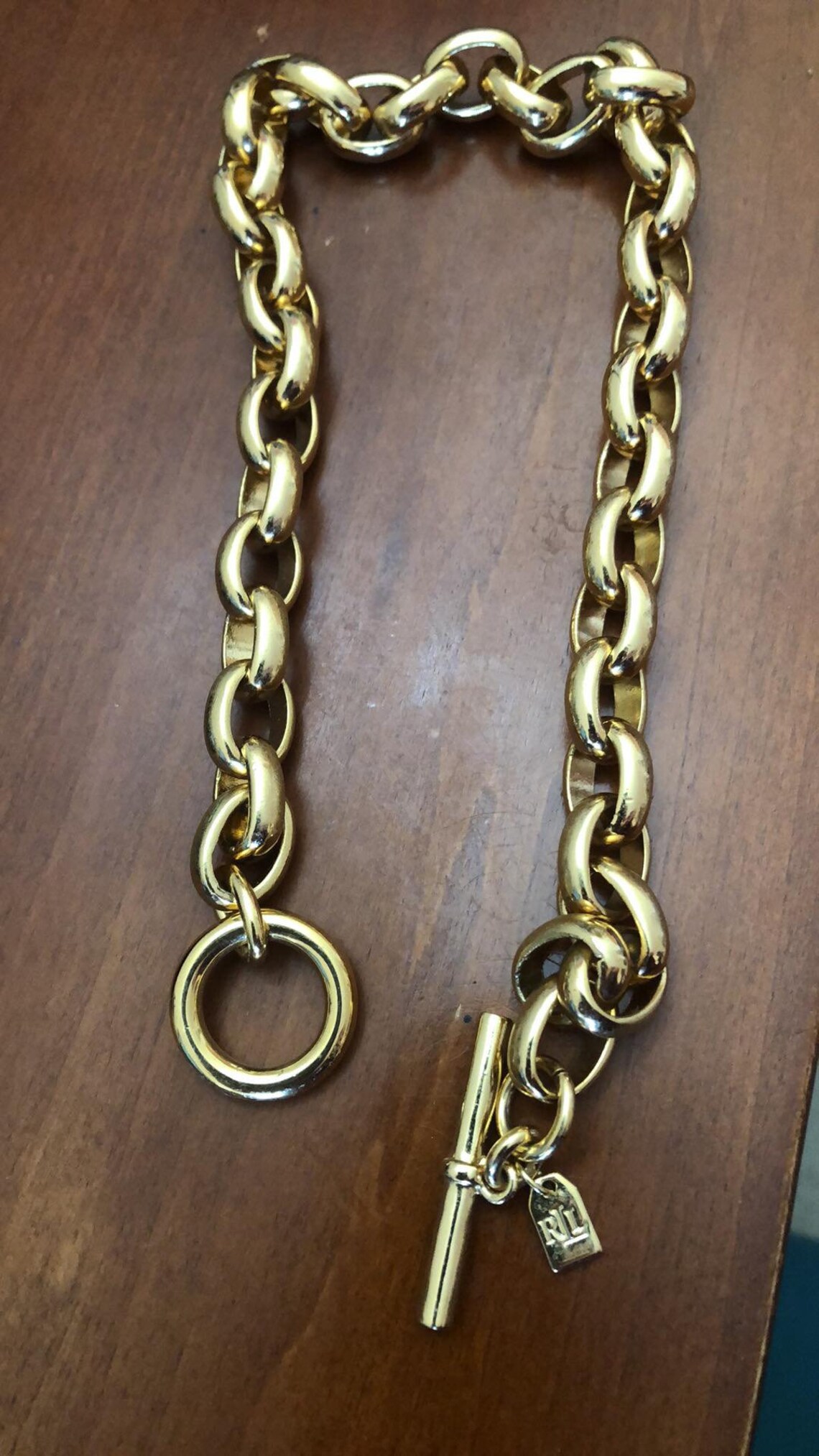 Iconic Ralph Lauren Gold Chain Necklace KY Derby Chunky - Etsy