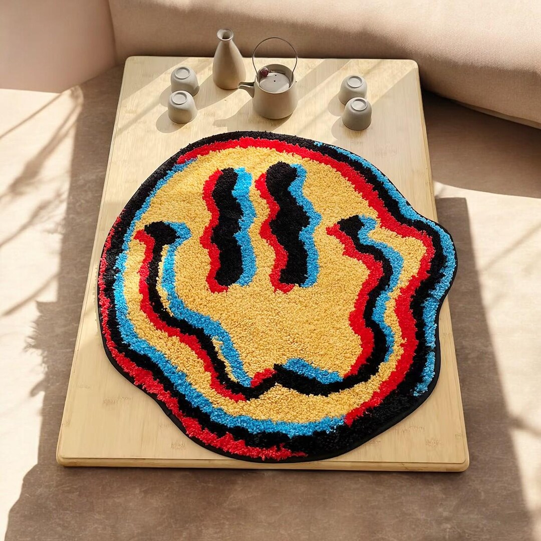 Smiling Rug Unique Tufted Design Ideal Friend Gift Geeky Bedroom Rug ...