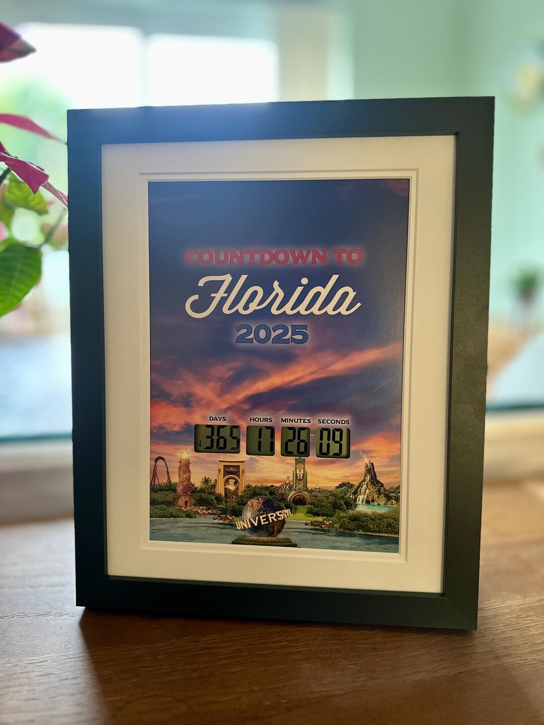 Universal Studios 2025 UV1 Digital Countdown Clock in Black Double ...