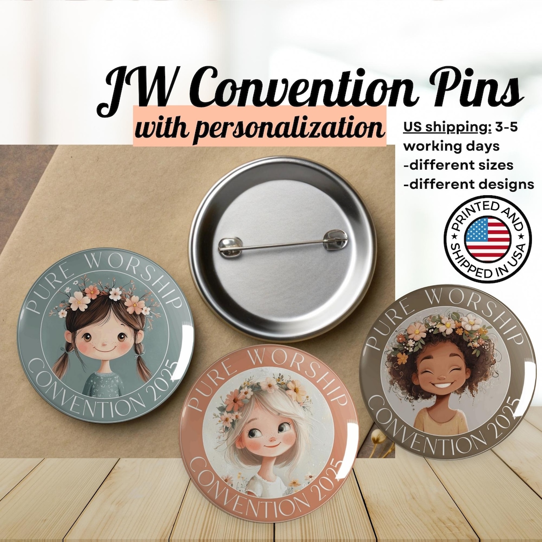 JW Button Pins Badge for Regional Convention Personalized Gifts for ...
