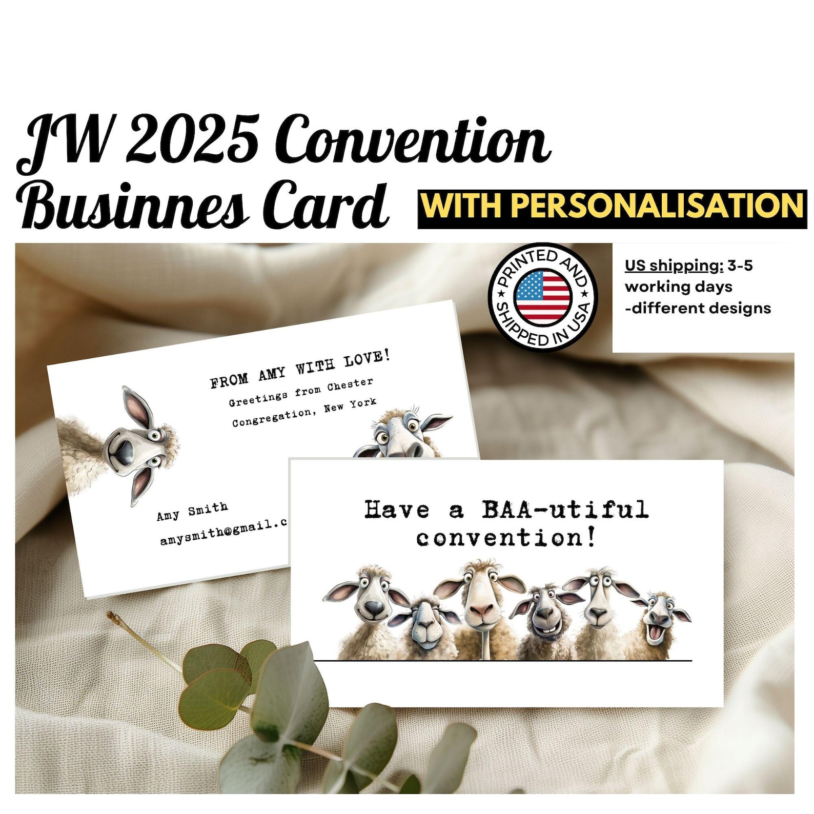 JW Convention 2025 Business Cards, Pure Worship Set of 20 Pcs, Visiting ...