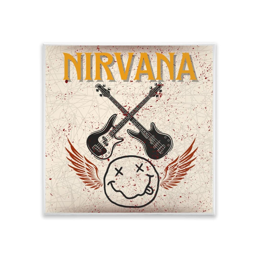 Nirvana Canvas Tiles wall Art 8x8 - Etsy