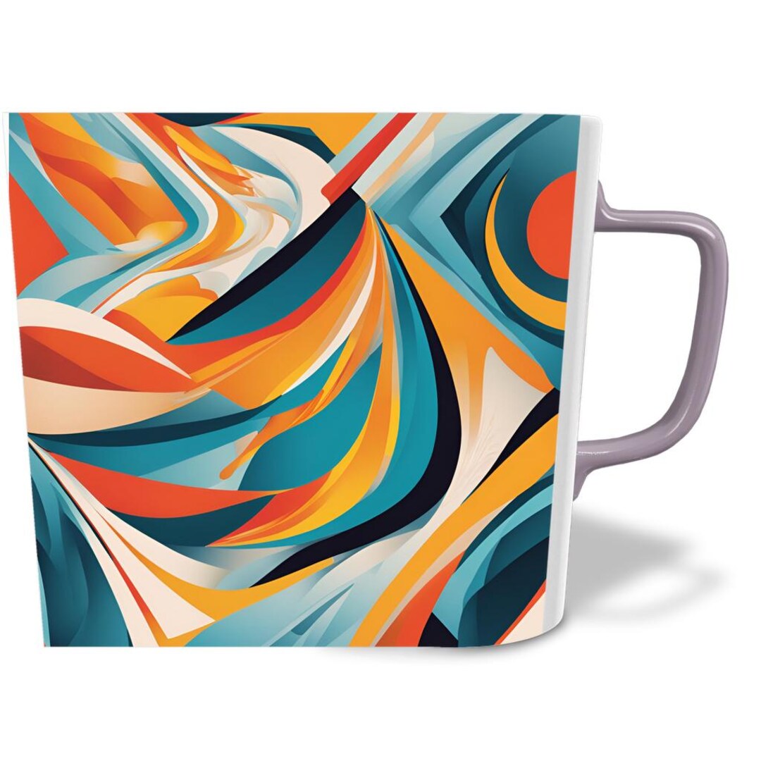 Cafe Mugs (colorful Abstract Art) - Etsy