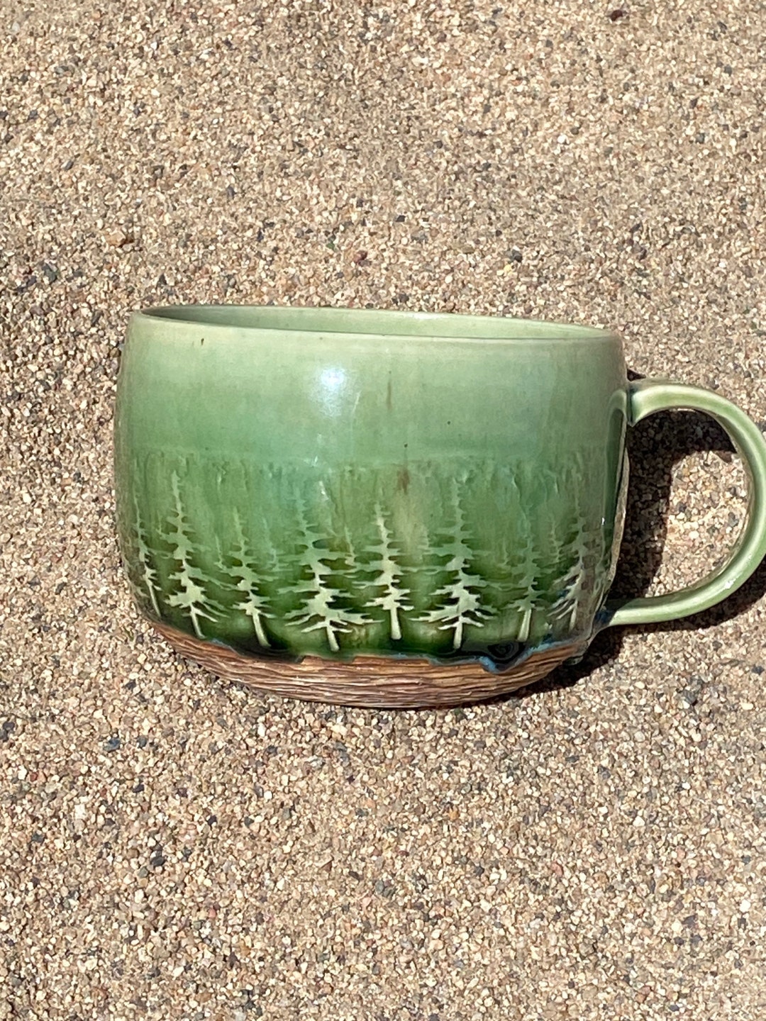 Tree Mug Handmade Ceramic Mug Green Tree Mugs Large Tree - Etsy
