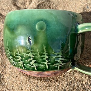Tree Mug, Handmade Ceramic Mug, Green Tree Mugs, Large Tree Mugs, Gifts ...