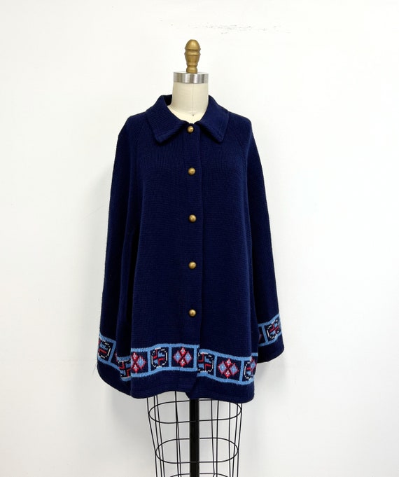 Poncho mens denim button - Gem