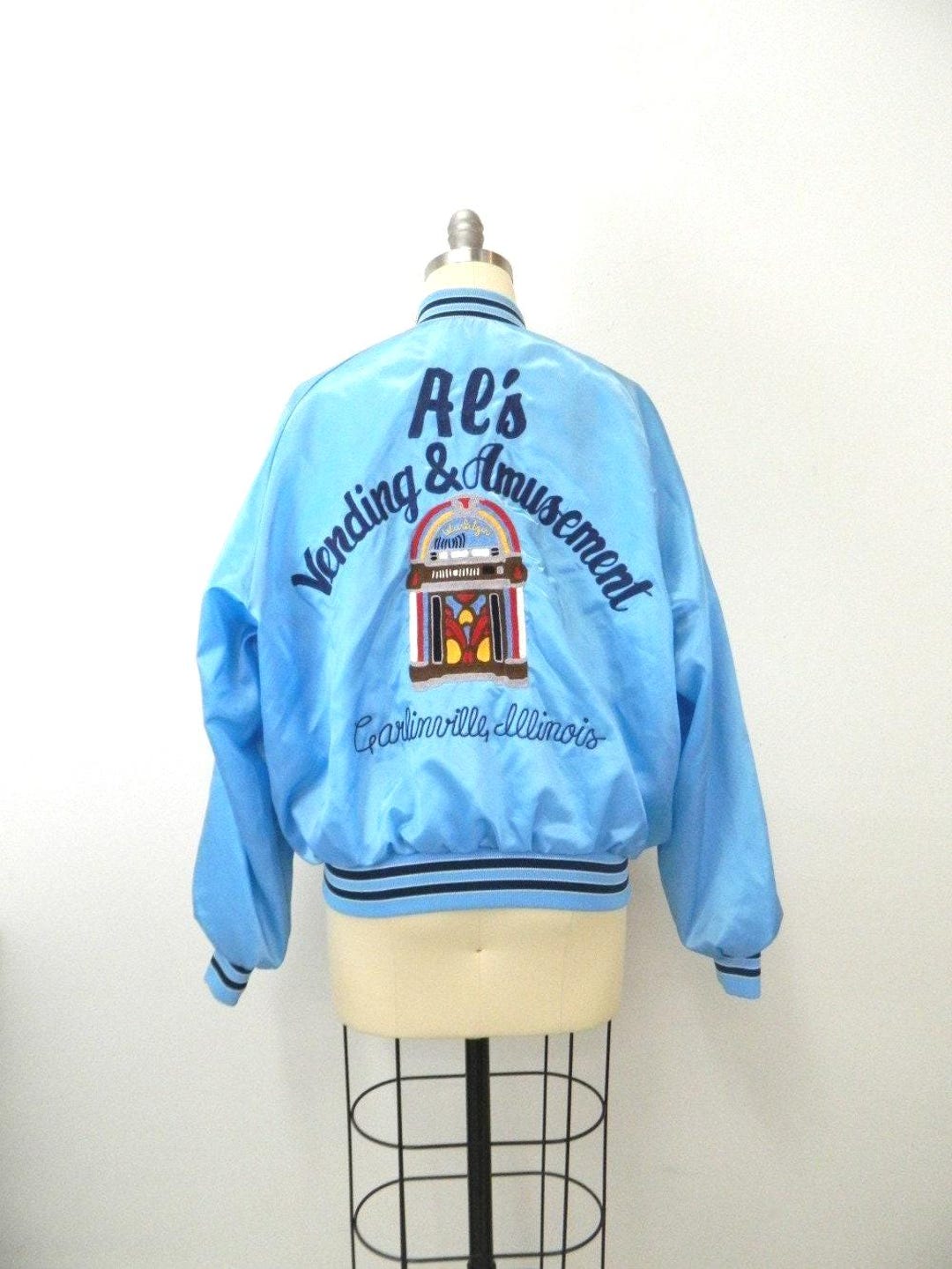 Vintage 70s King Louie Bomber Jacket With Jukebox Embroidery | Extra ...