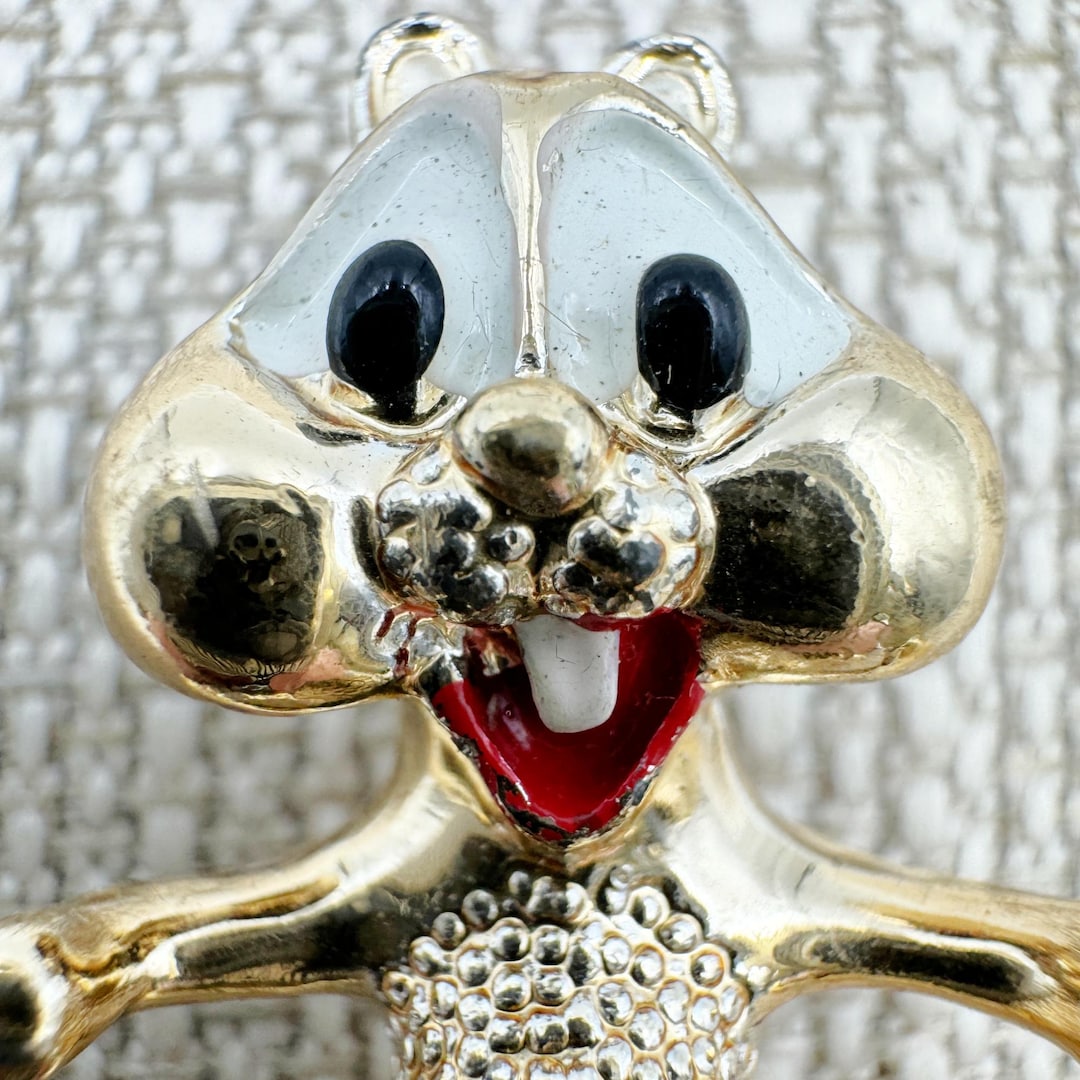 Vintage Gerrys Squirrel or Chipmunk Pins | 1960s Gold Tone Animal ...