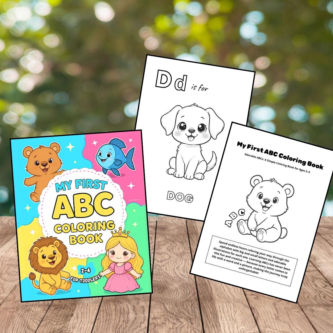 Baby’s First ABC Book|alphabet Coloring for Toddlers|baby Shower ...