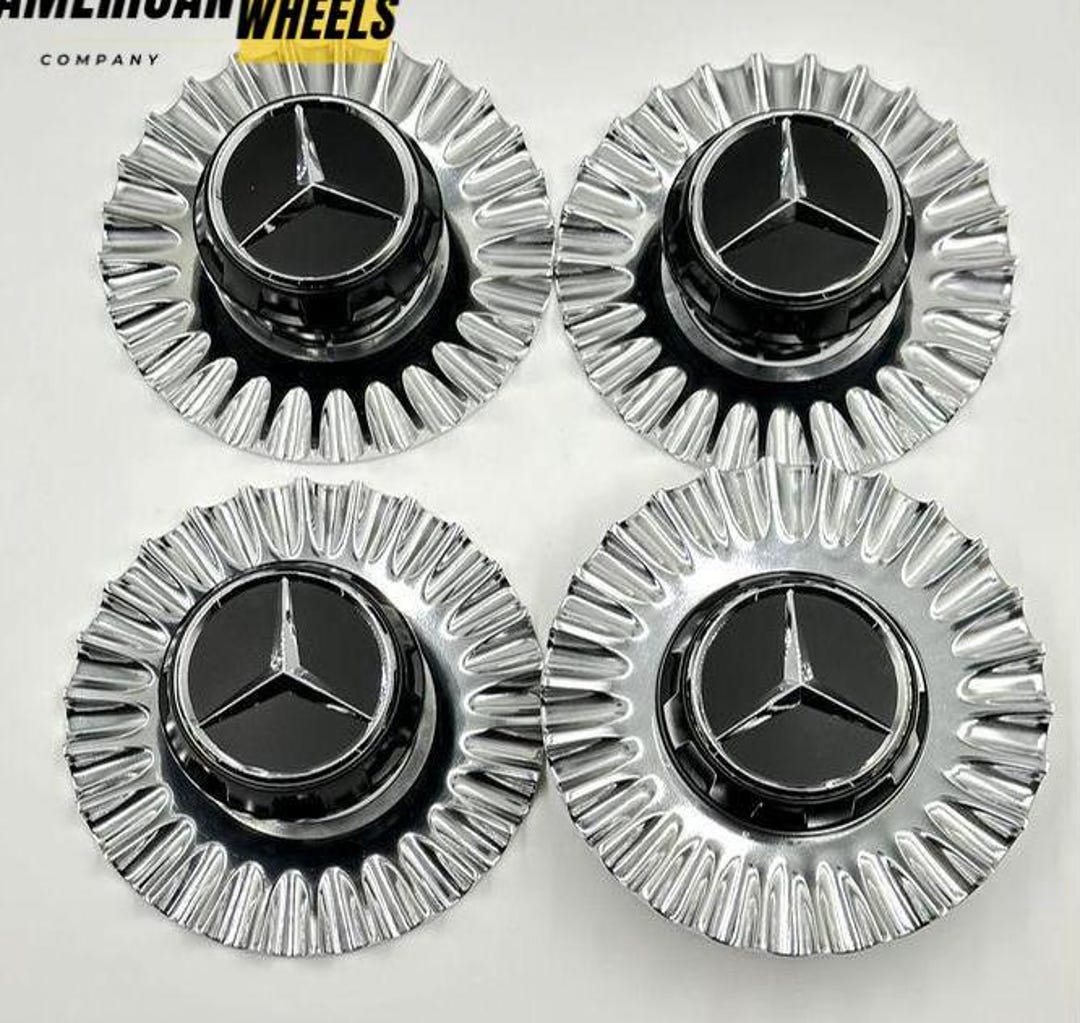 Mercedes Benz Wheel Hubcaps 154mm Chrome Mercedes Benz Wheel Center ...