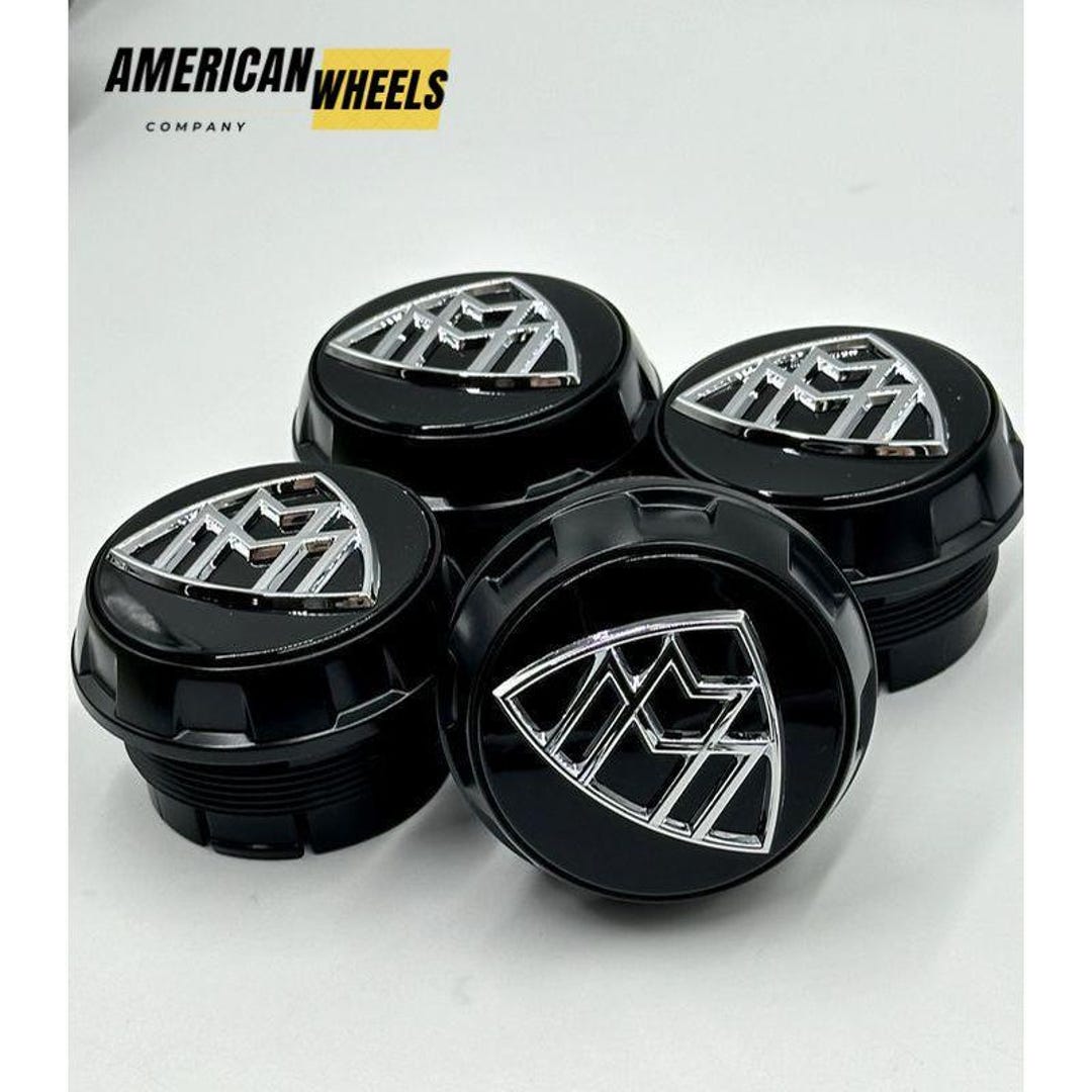 Maybach 68mm Surround Wheel Center Cap in Black, W205 W213 W218 Wheel ...