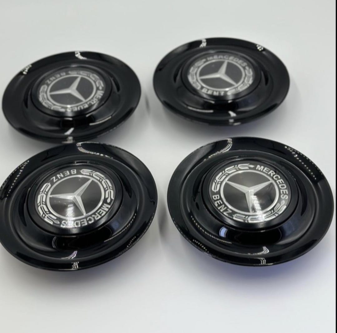 Gloss Black Floating Spin Wheel Center Caps for Mercedes BENZ – 4pcs - Etsy