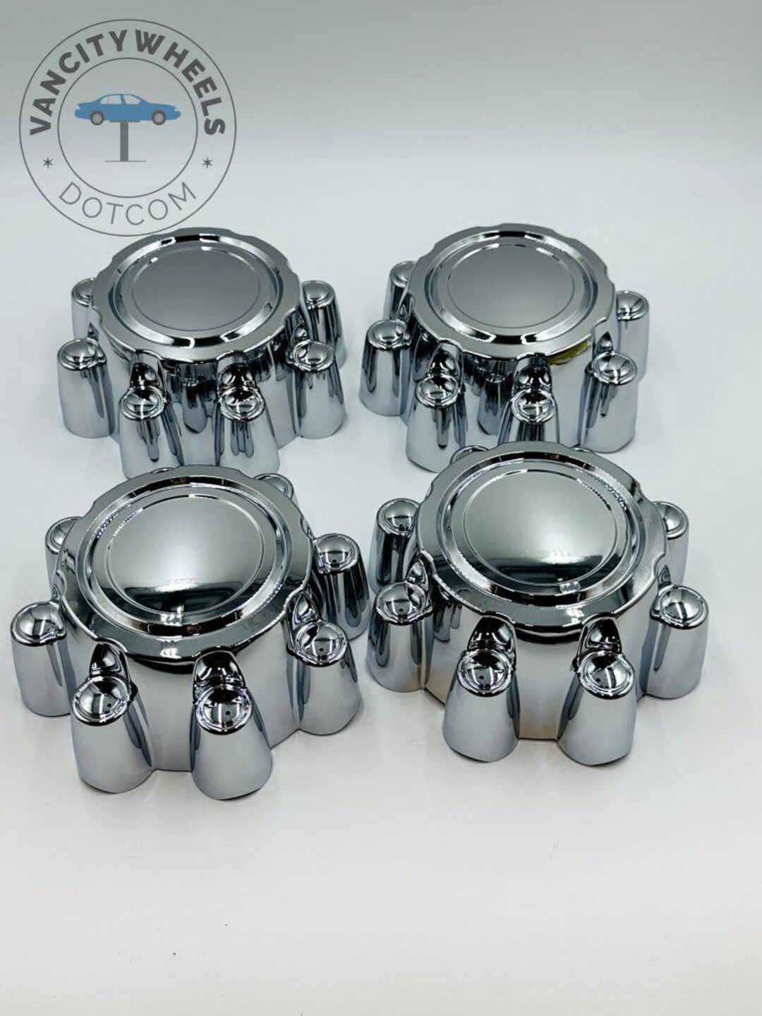 Set of 4 Chrome Alloy Wheel Center Caps 200mm, Chrome Center Hub Caps ...