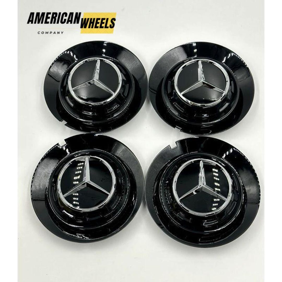 Mercedes Benz Wheel Cap BC383 147mm Gloss Black, Mercedes Benz Gloss ...