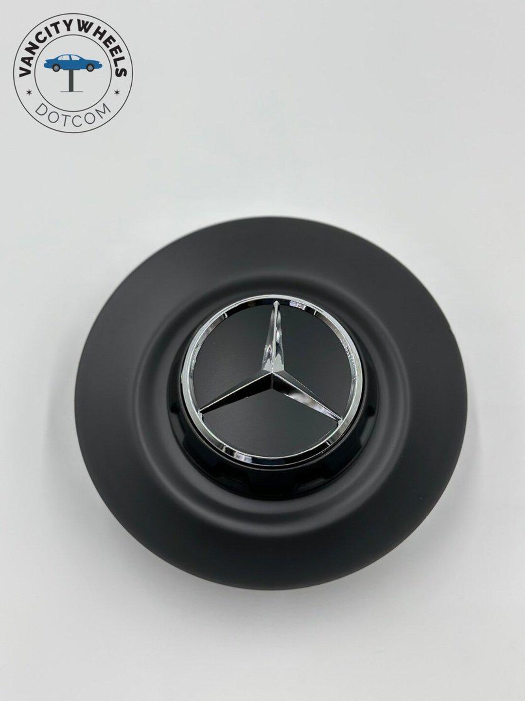 Mercedes Benz Center Cap A0004001100 – Best Black With Silver Chrome ...