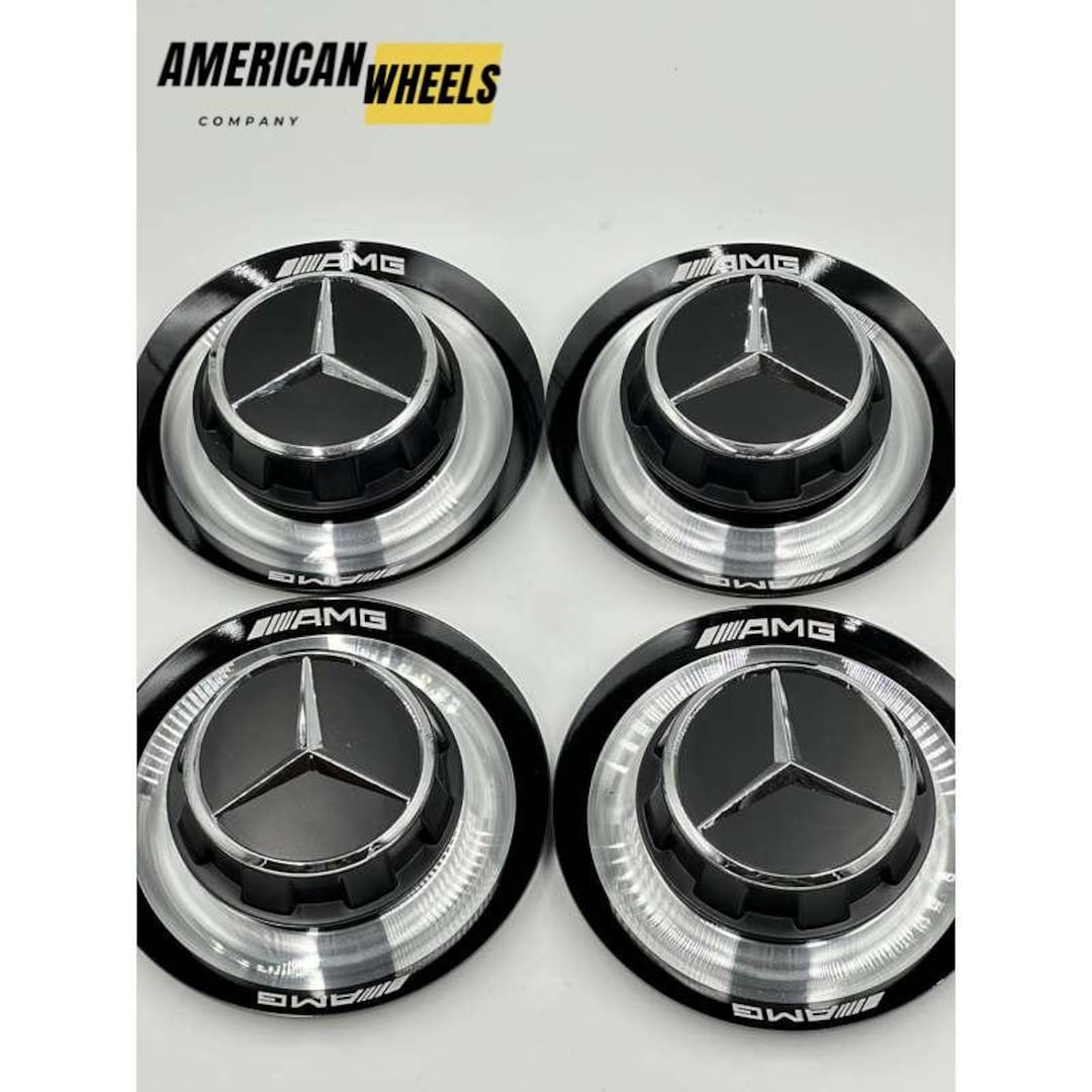 Mercedes Benz AMG Style Wheel Center Caps, 145mm Chrome Hubcaps - Etsy