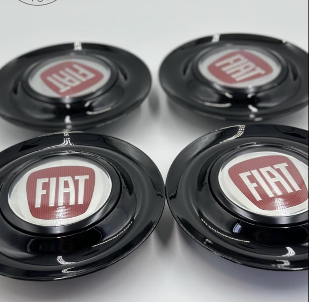 Gloss Black Floating Spin Wheel Center Caps for FIAT – 4pcs - Etsy