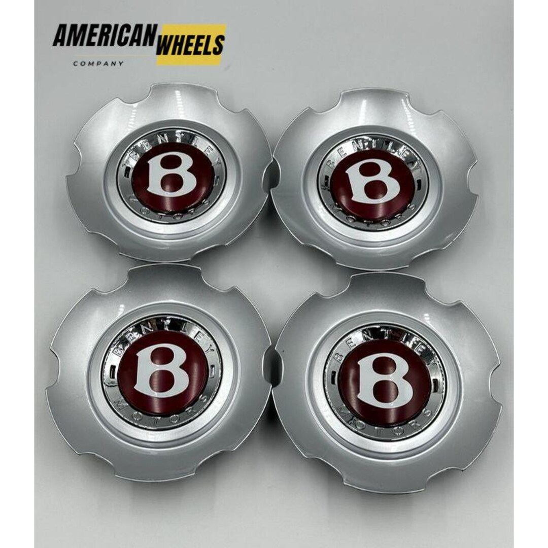Bentley Wheel Center Caps - Luxury Silver and Chrome Finish (set of 4 ...